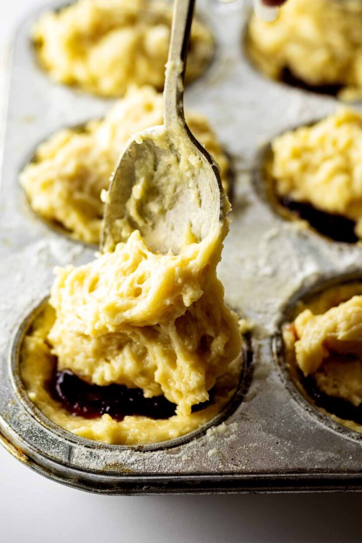 Biscuit Muffins (The jam is baked in!) - Heavenly Home Cooking