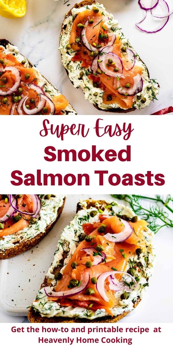 Smoked Salmon Toasts (Quick & Easy Recipe!) - Heavenly Home Cooking