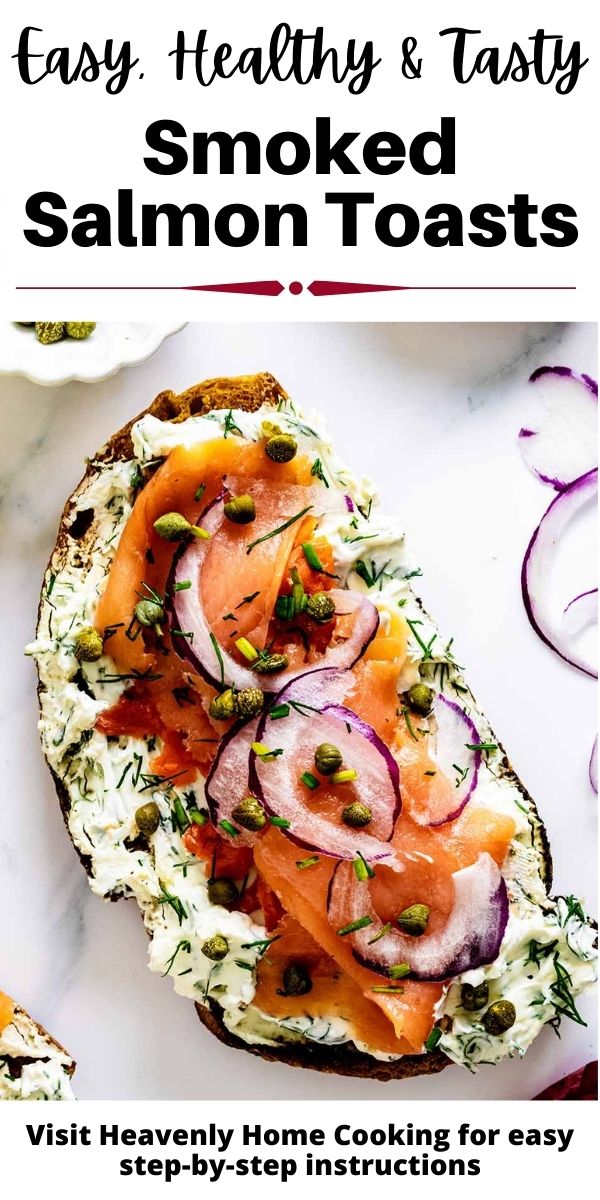 Smoked Salmon Toasts (Quick & Easy Recipe!) - Heavenly Home Cooking