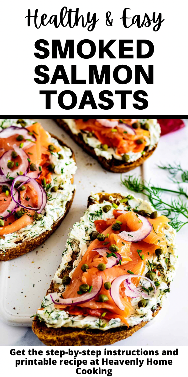 Smoked Salmon Toasts (Quick & Easy Recipe!) - Heavenly Home Cooking