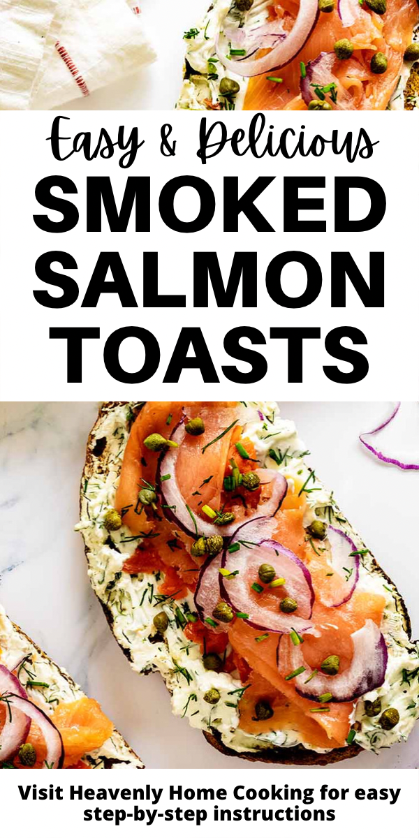 Smoked Salmon Toasts (Quick & Easy Recipe!) - Heavenly Home Cooking