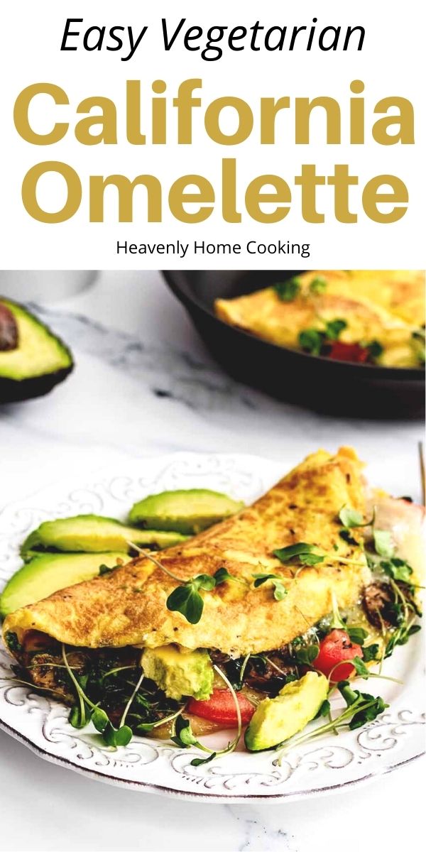 California Omelette (Vegetarian Recipe) - Heavenly Home Cooking