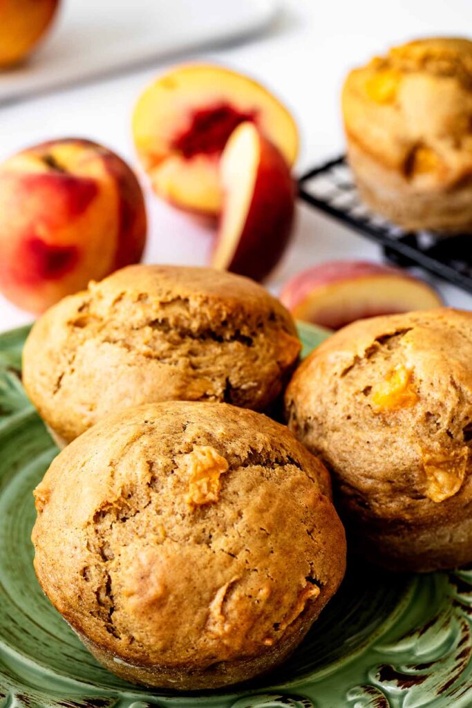 Peach Muffins (Simple & Easy Recipe) - Heavenly Home Cooking