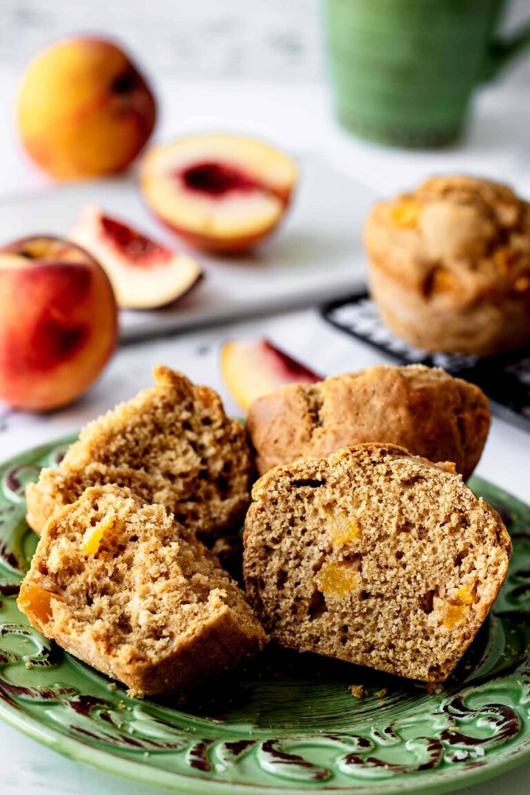 Peach Muffins (Simple & Easy Recipe) - Heavenly Home Cooking