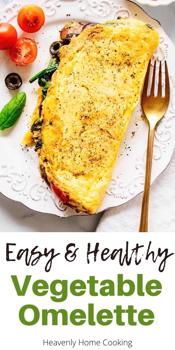 Vegetable Omelette (Fluffy 3-Egg, 10 Minutes) - Heavenly Home Cooking