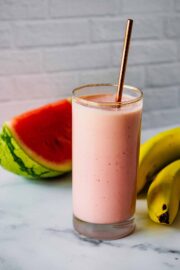 Watermelon Banana Smoothie (Quick & Easy) - Heavenly Home Cooking