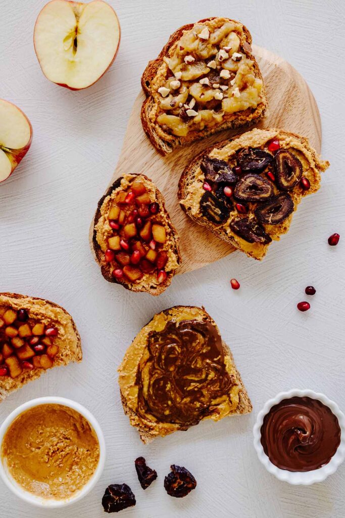 Peanut Butter Toast (With Many Topping Ideas) - Heavenly Home Cooking