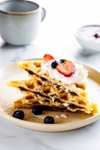 Nutella Waffles (Fast & Easy | Only 2 Ingredients) Heavenly Home Cooking