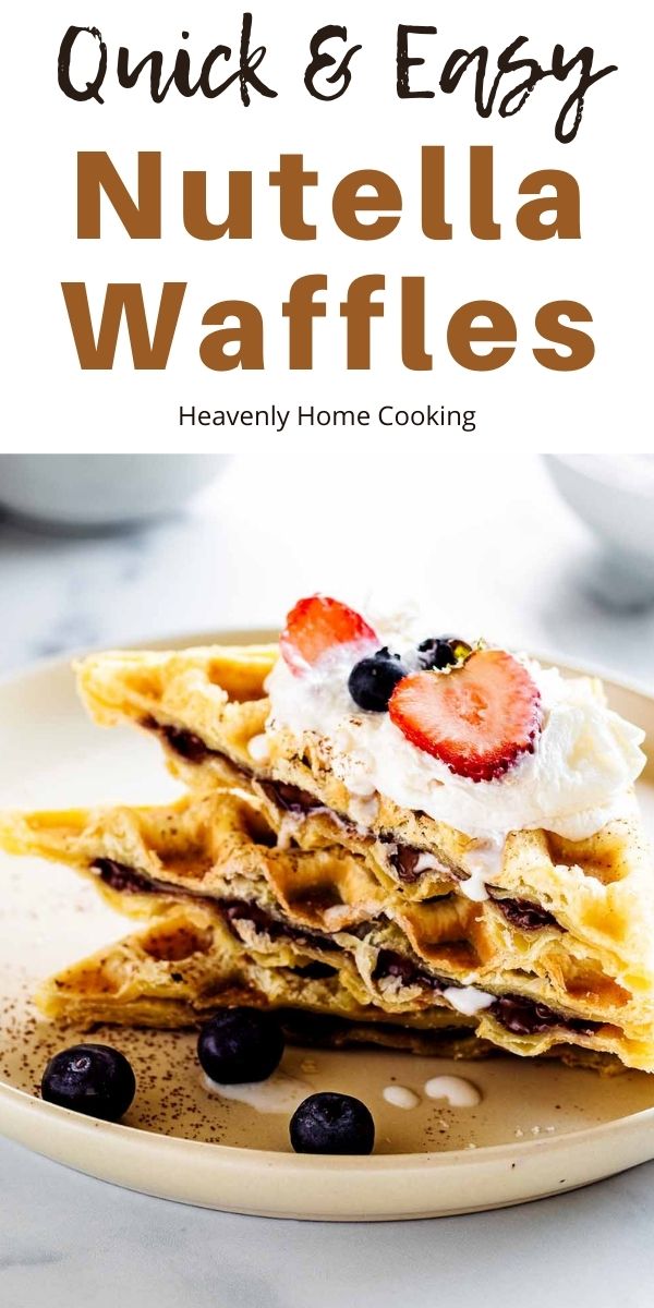 Nutella Waffles (Fast & Easy | Only 2 Ingredients) Heavenly Home Cooking