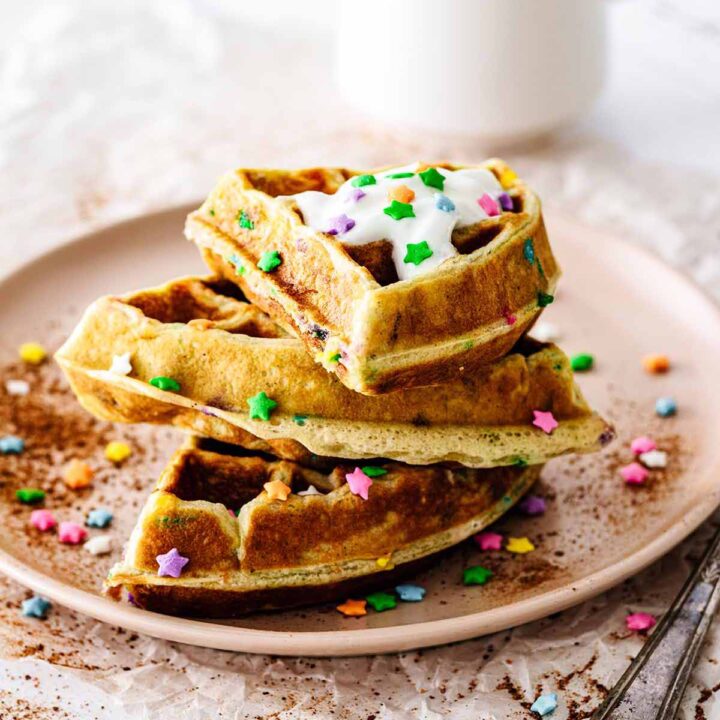 Funfetti Waffles (Unique, Easy, & Delicious!) - Heavenly Home Cooking