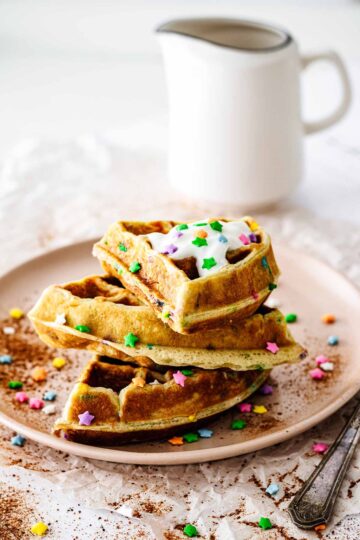 Funfetti Waffles (Unique, Easy, & Delicious!) - Heavenly Home Cooking