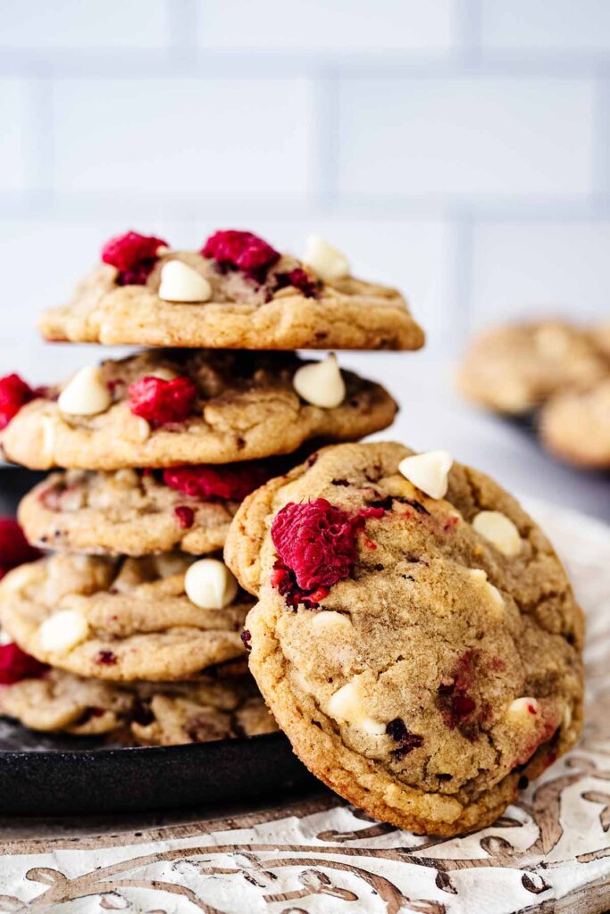 Raspberry White Chocolate Cookies (Soft) - Heavenly Home Cooking