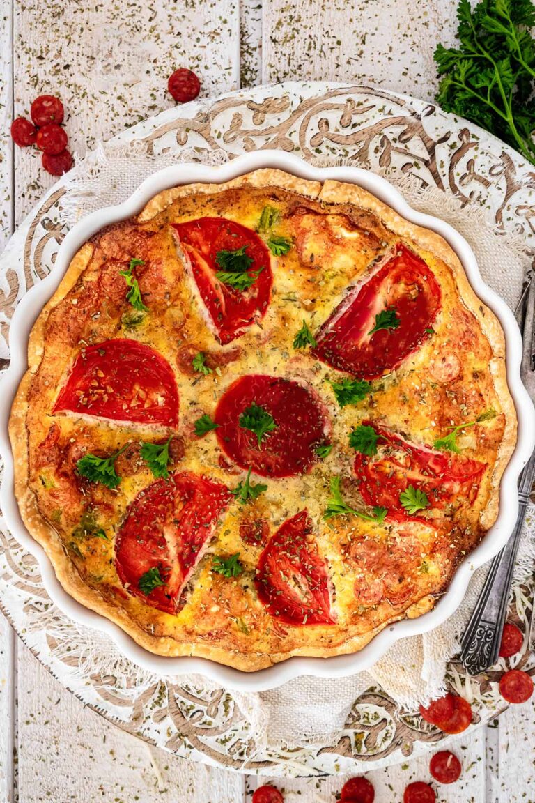 Italian Quiche (Easy Brunch Recipe) - Heavenly Home Cooking