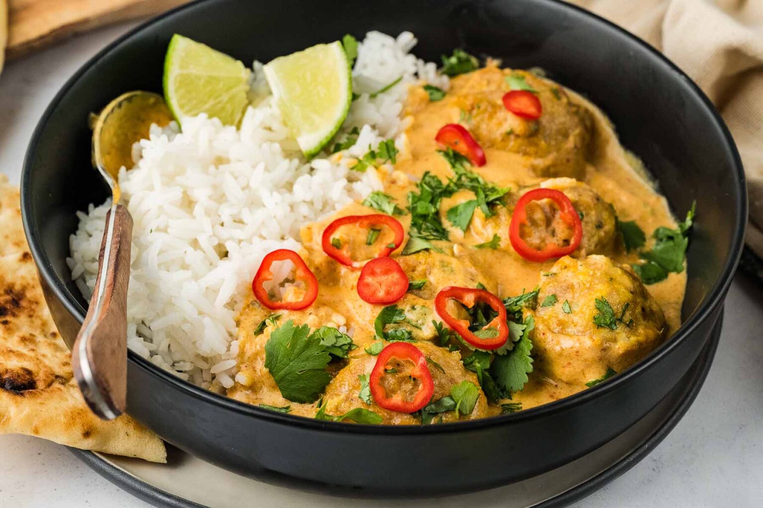 Chicken Curry Meatballs - Heavenly Home Cooking
