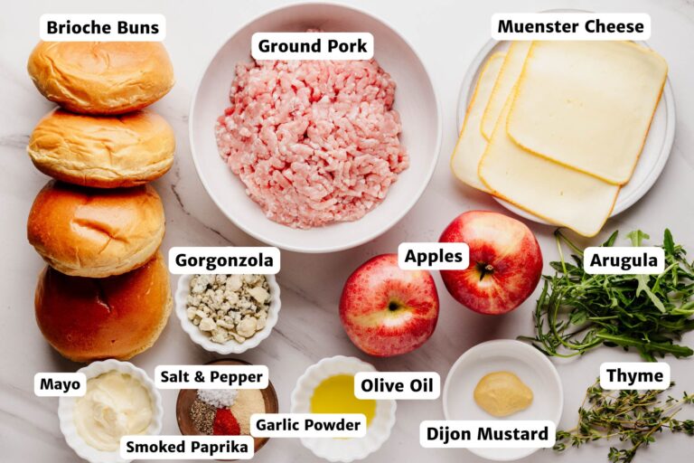 Ground Pork Burgers with Sautéed Apples - Heavenly Home Cooking