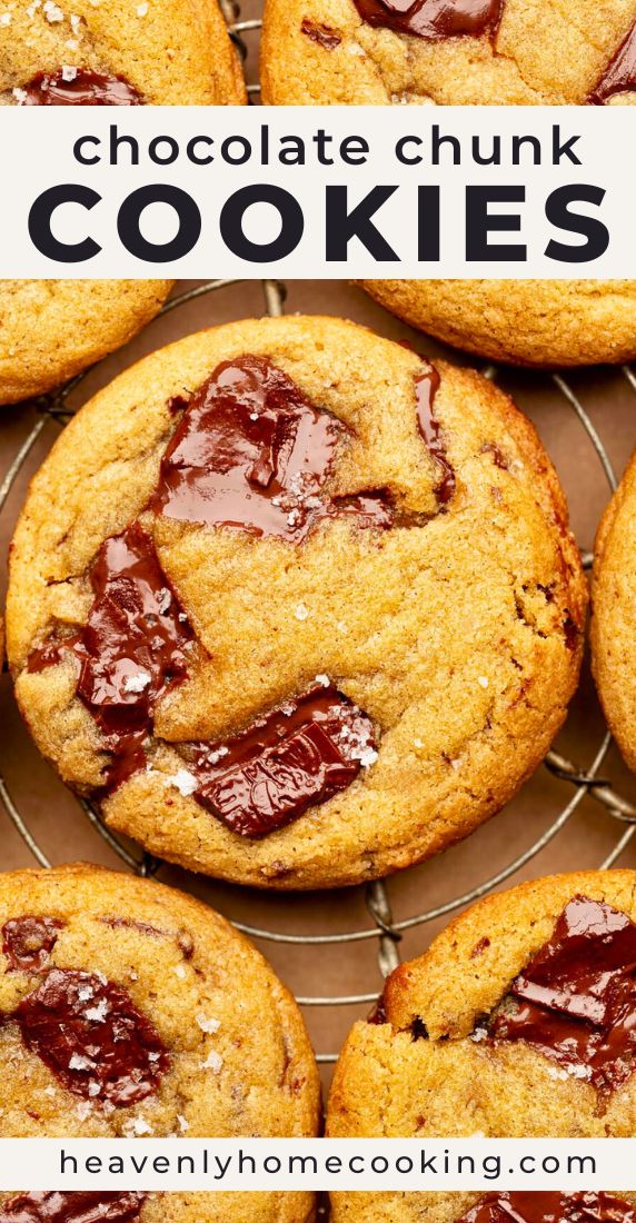 Bakery-Style Chocolate Chunk Cookies (Thick, Soft, & Chewy) - Heavenly ...