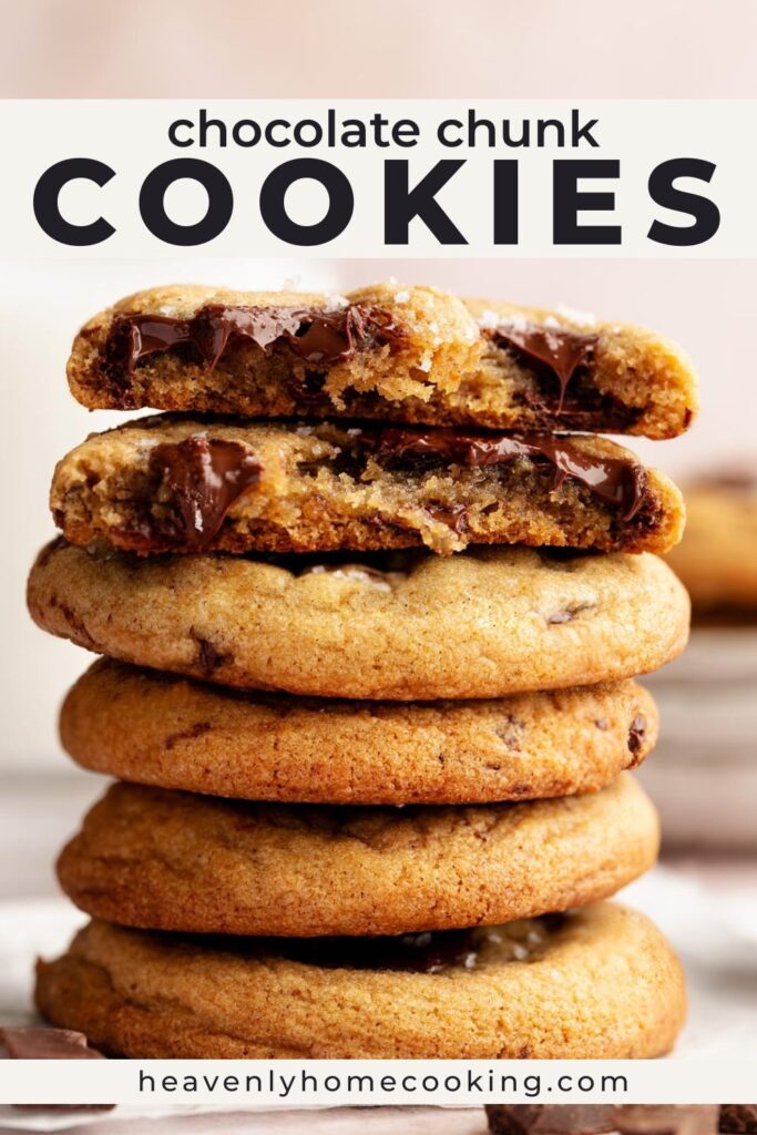 Bakery-Style Chocolate Chunk Cookies (Thick, Soft, & Chewy) - Heavenly ...